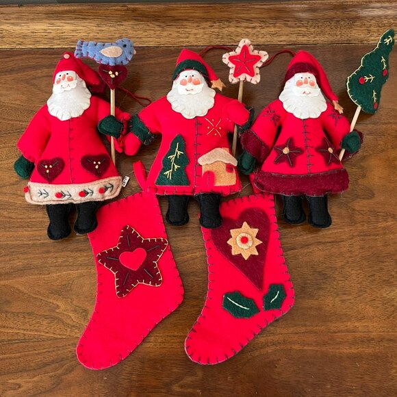 Department 56 | Holiday | Department 56 Felt Santa Stocking Ornaments ...